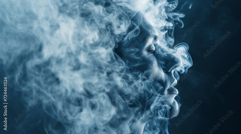 Person's body turning into smoke indicates poor air intake or smoking ...