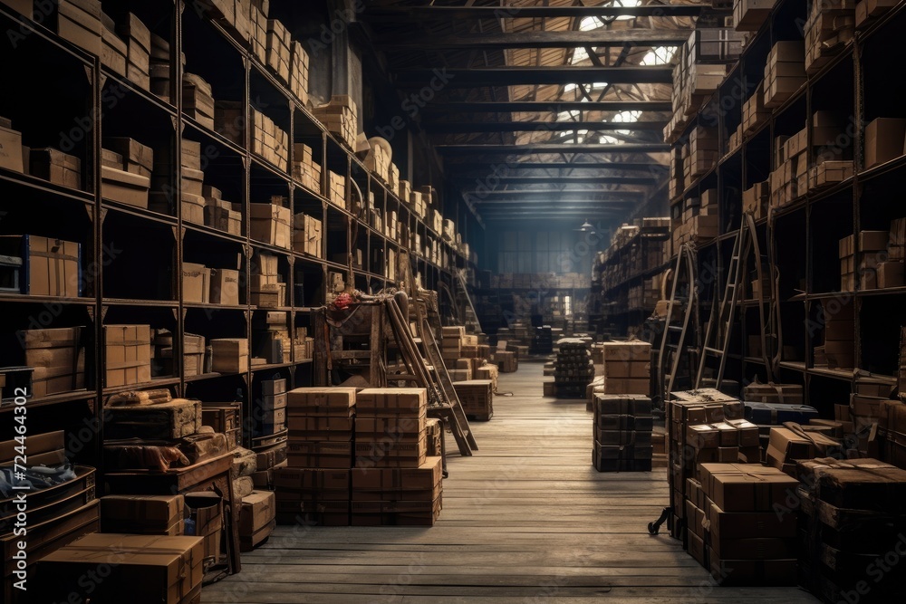 This photo captures the energy and scale of a large warehouse filled to ...
