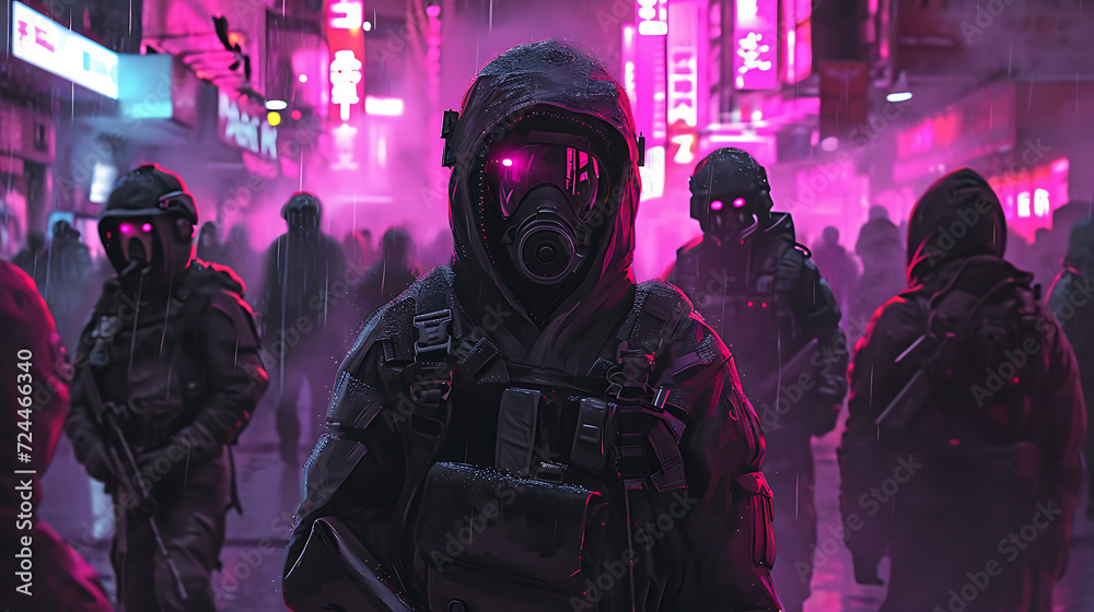 Protest propaganda, cyberpunk style , cyberpunk night city, Happy ...