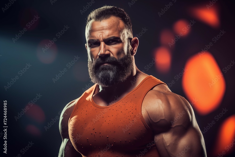 Muscular man show muscles Bodybuilder male naked torso abs model ...