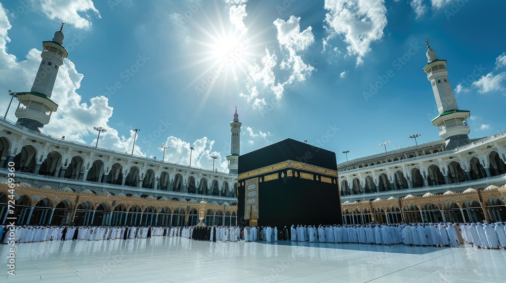 The majestic Kaaba in the middle of the Grand Mosque complex ...