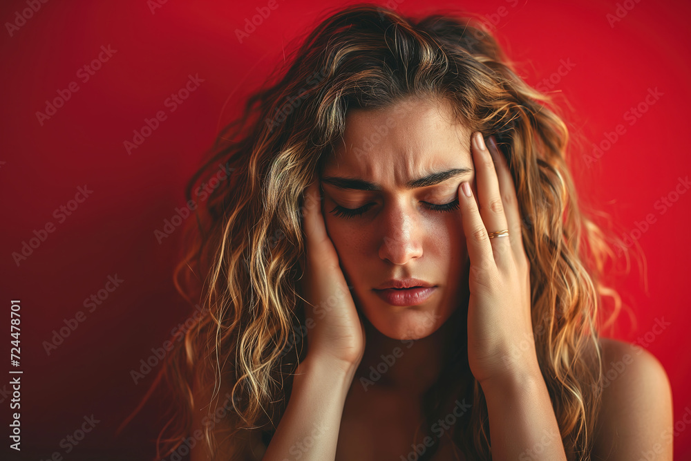 A pensive art model captures the beauty and vulnerability of the human ...