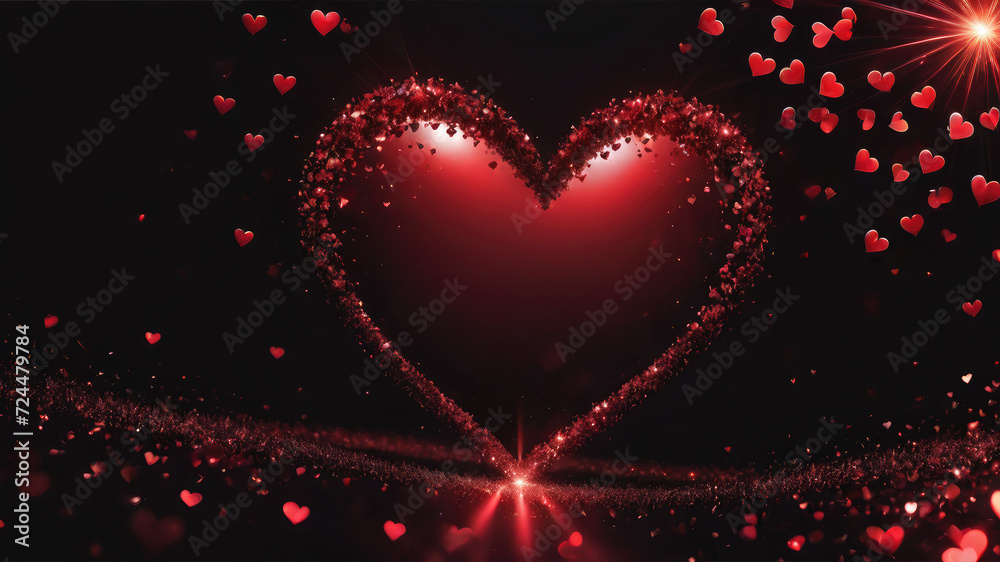 Heart background, Love hearts particles wallpaper, Wedding hearts ...