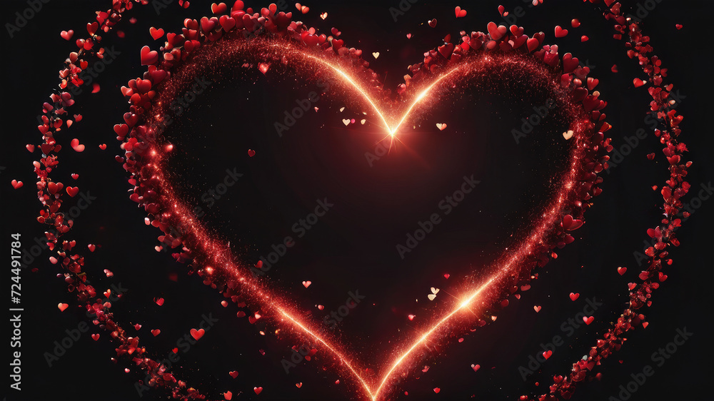 Heart background, Love hearts particles wallpaper, Wedding hearts ...