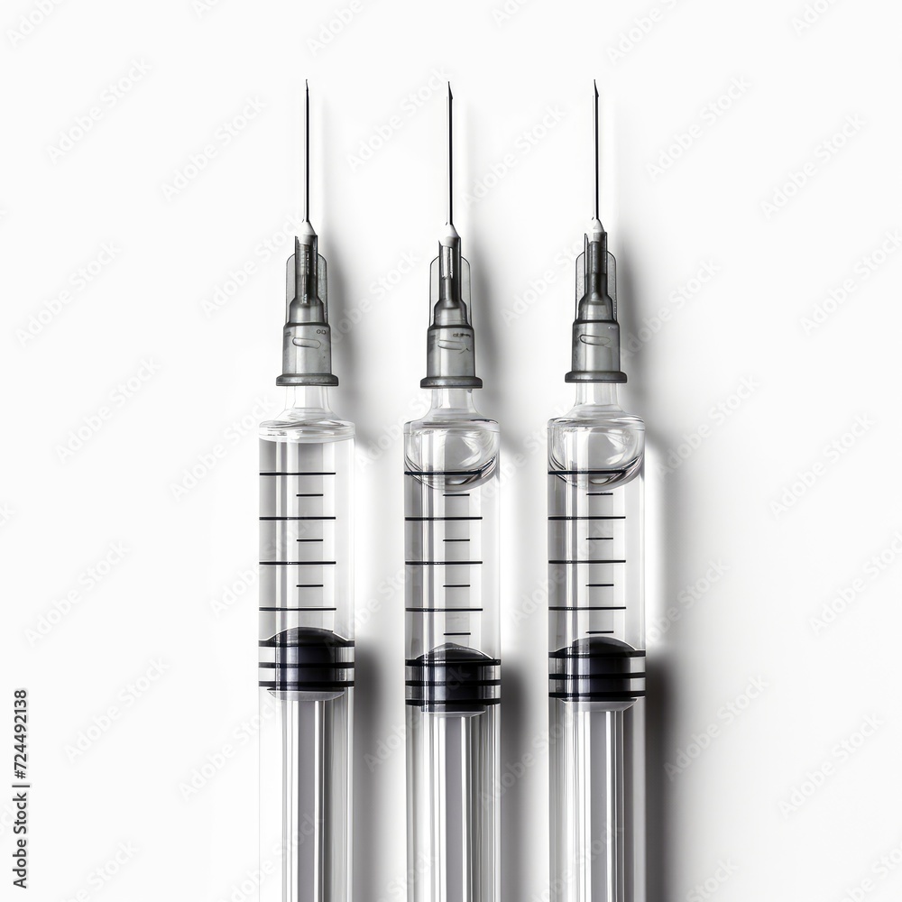 Medication Ampoules Intravenous Injections On White Background ...