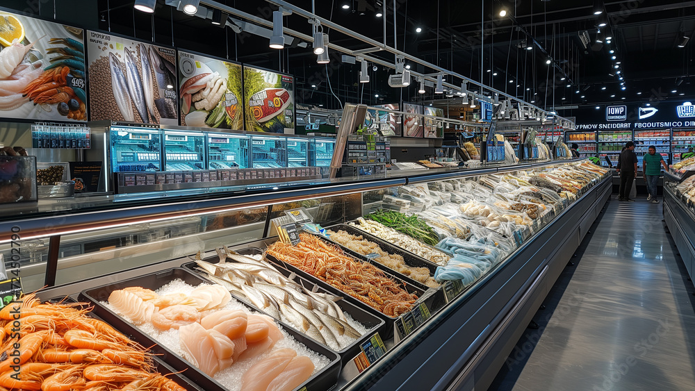 Under the Sea: A Tour of the Seafood Section in a Large Supermarket ...