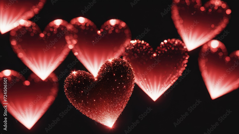 Heart background, Love hearts particles wallpaper, Wedding hearts ...