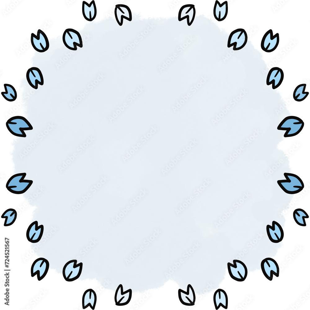 Abstract circle frame. Wreath ring border. Isolated with transparent ...