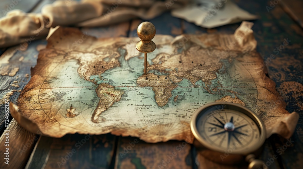 Mapping the Unknown: Unveiling Hidden Treasures Stock Illustration ...