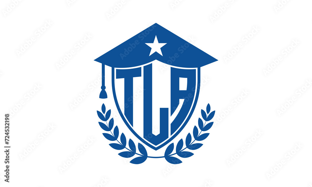TLA three letter iconic academic logo design vector template. monogram ...