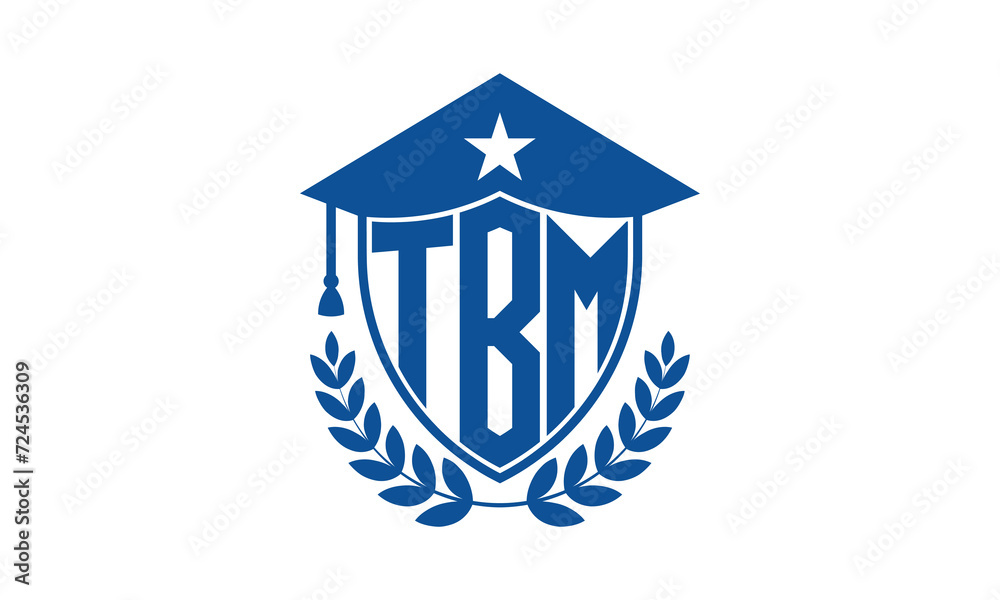 TBM three letter iconic academic logo design vector template. monogram ...