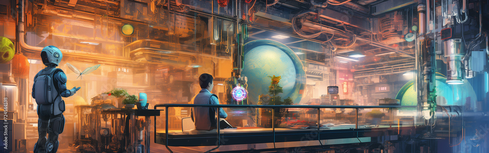 Future scenario, Futuristic scientific laboratory, Science fiction ...