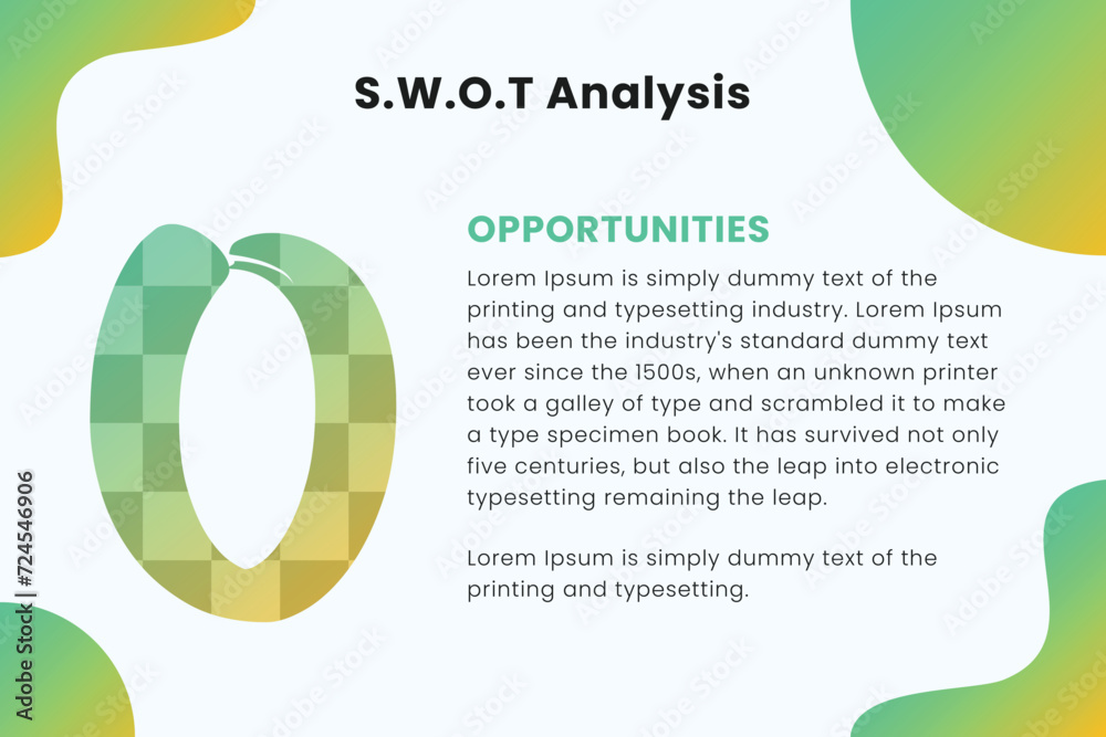 Concept of the SWOT-analysis template. Clean vector illustration for ...