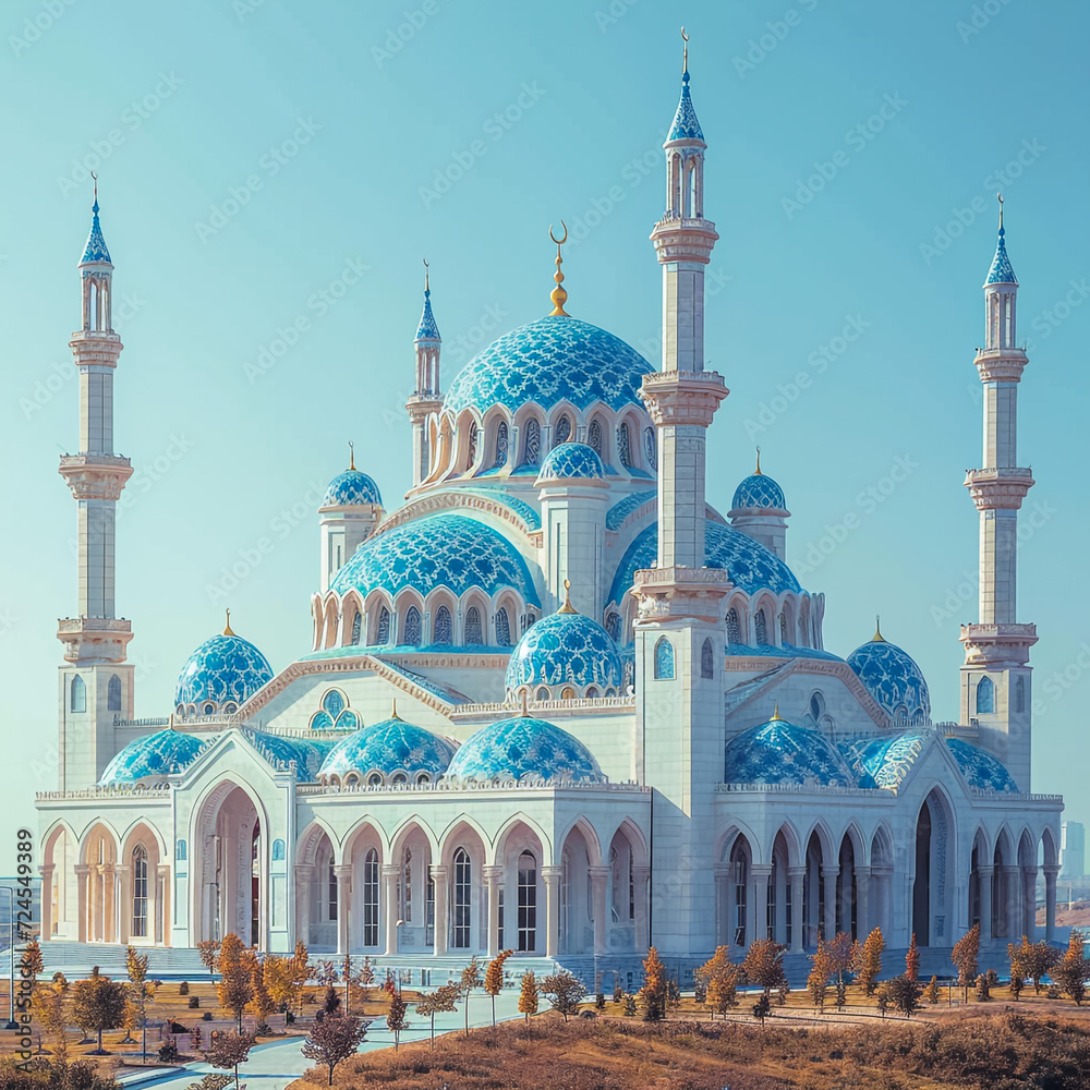 Sharjah Mosque Largest Masjid in Dubai, Ramadan Eid Concept background ...