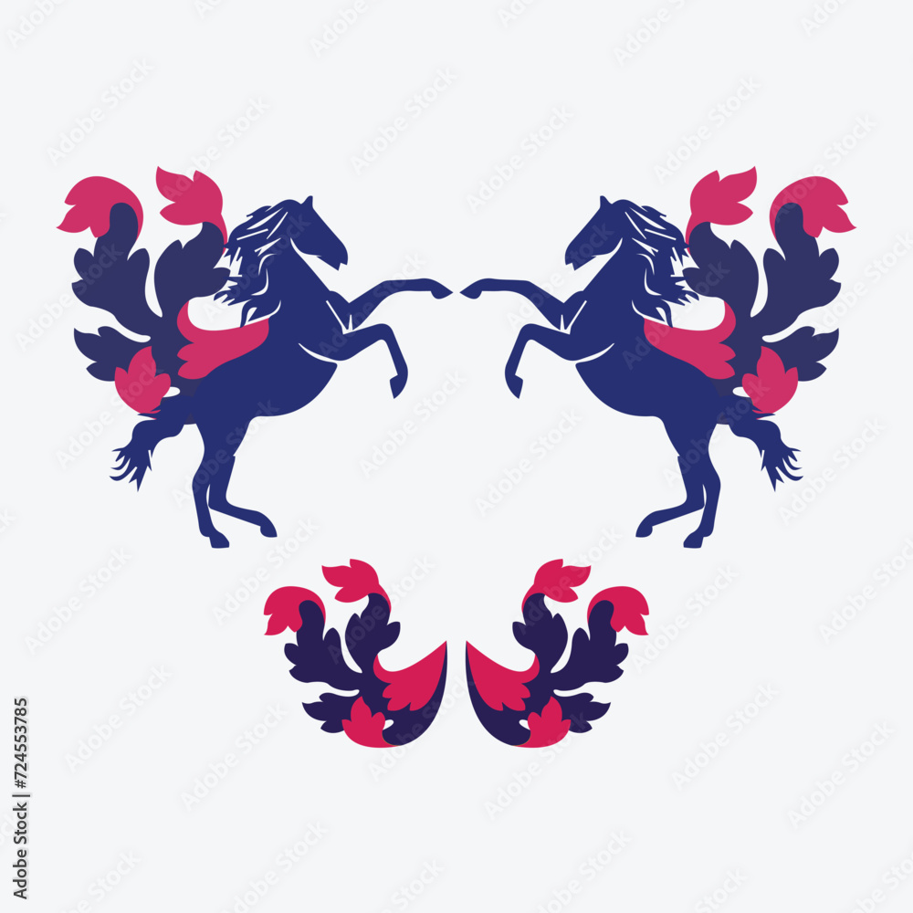 Mantling, Mantling Design with Horse, Mantling Lion, In heraldry ...