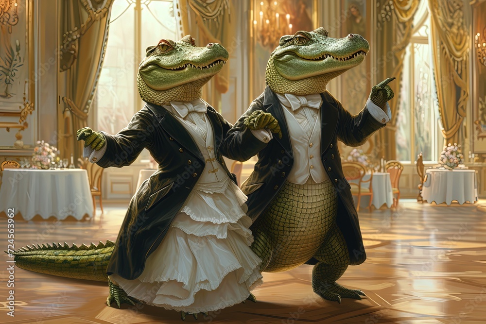 Crocodile Animals Presidential Ballroom Dance Extravaganza adorned in ...