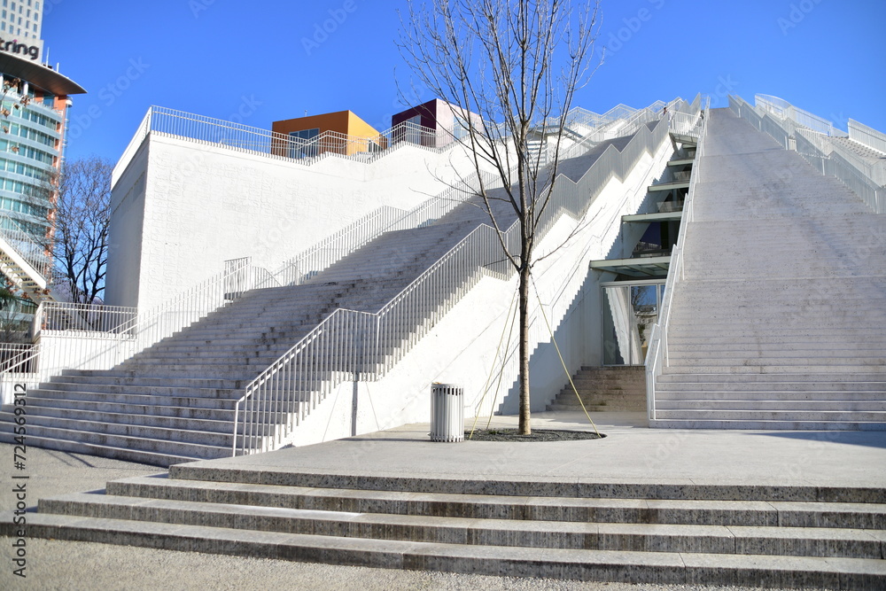 Pyramid of Tirana, historical object. Opened in 1988 as the Enver Hoxha ...