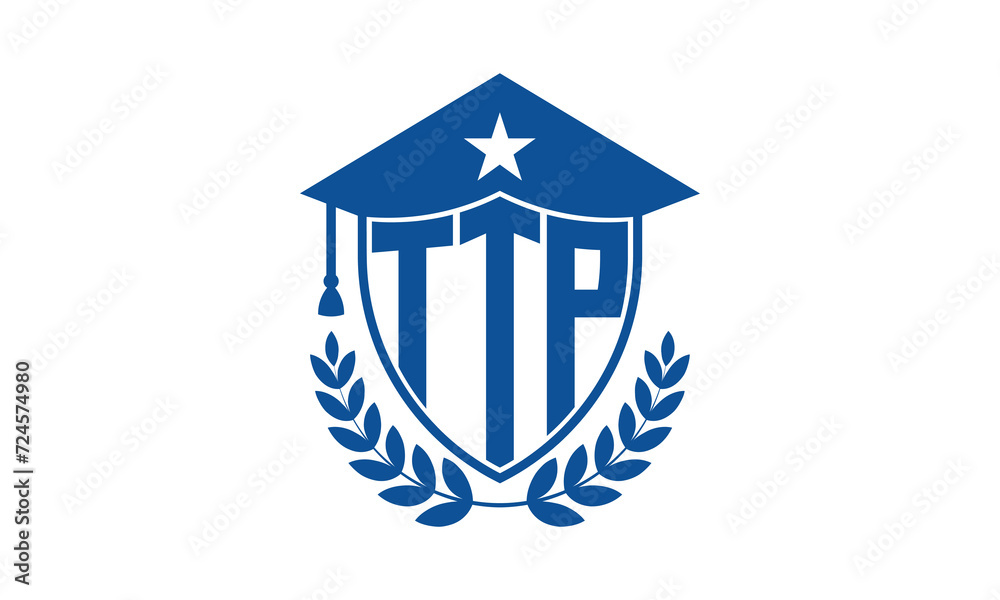 TTP three letter iconic academic logo design vector template. monogram ...