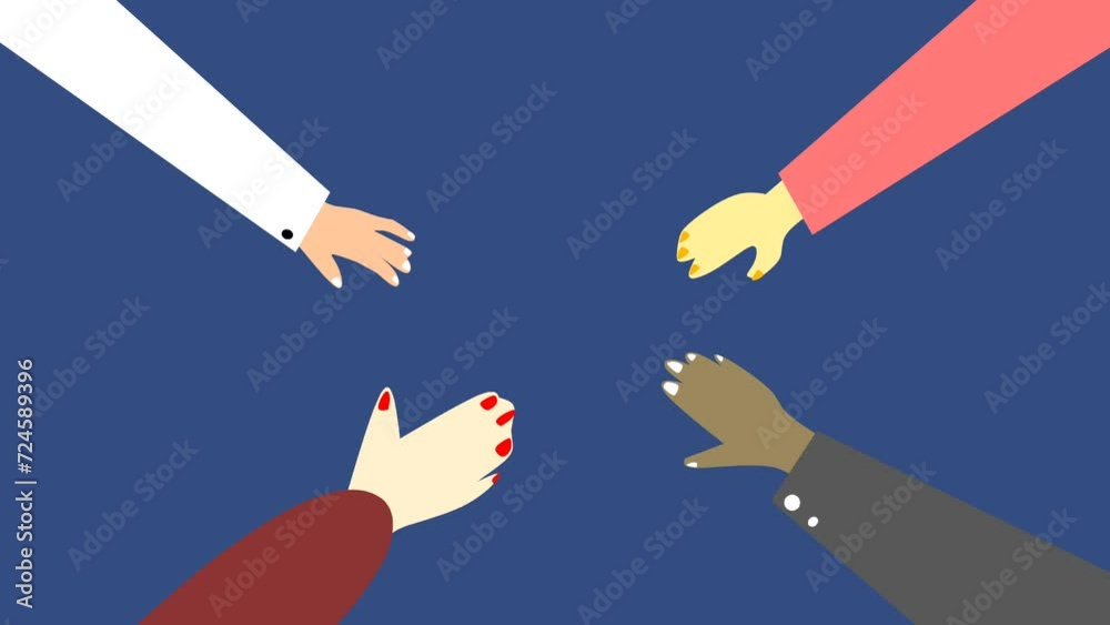 Animated illustration of a diverse group of business people joining ...