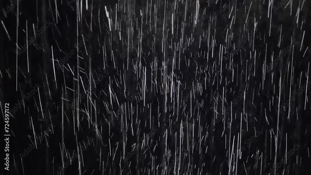 rain in the light of a lantern, long bright streams move like machine ...