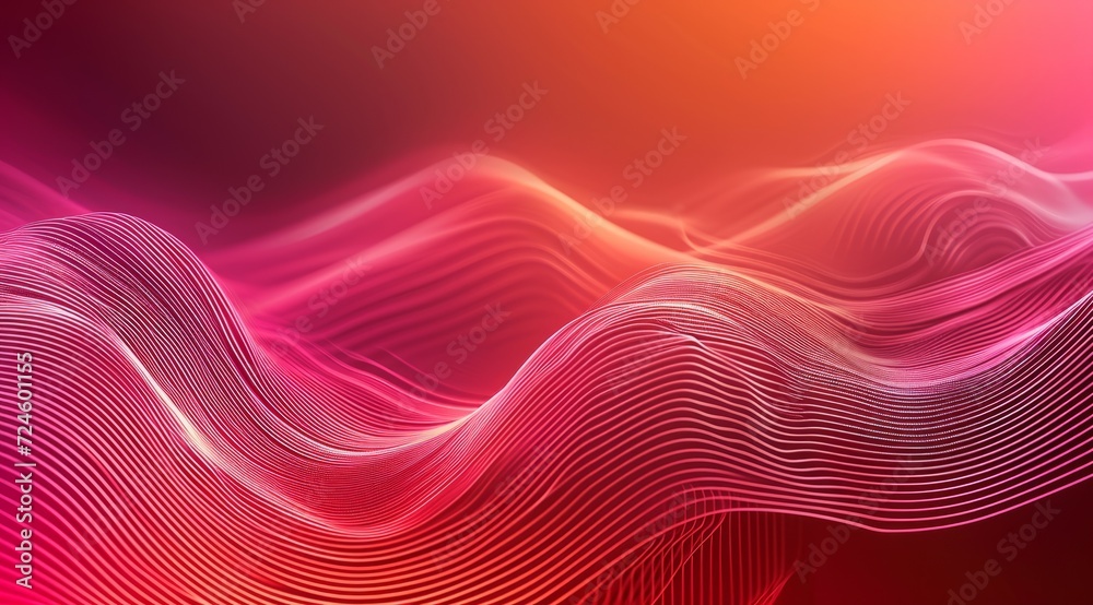 3d wireframe background. Abstract wallpaper with wavy lines Stock ...