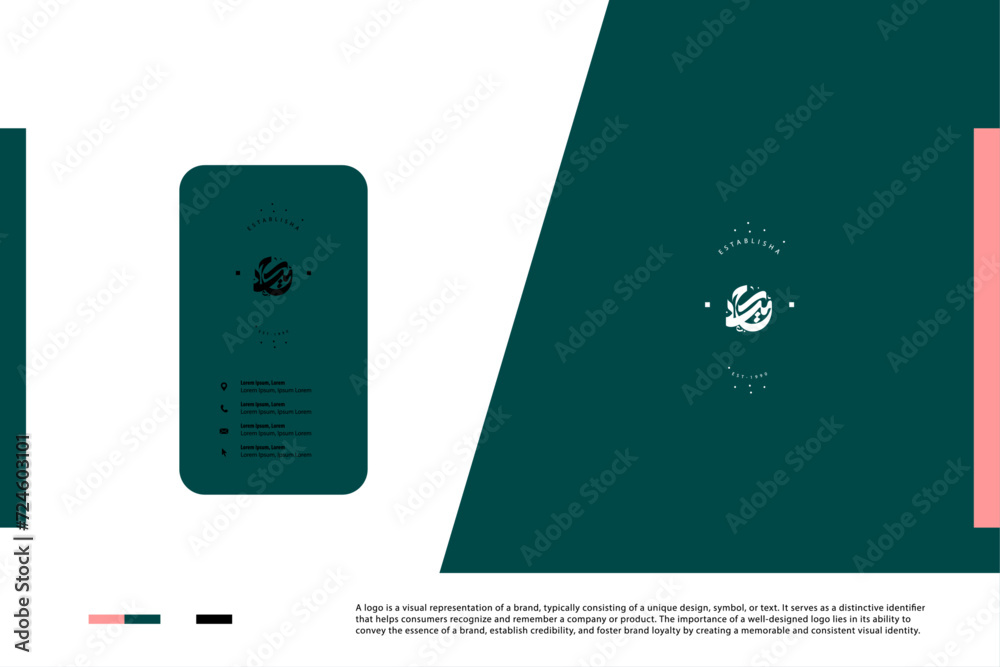 Haider, calligraphy arabic name lettering logo design template Stock ...