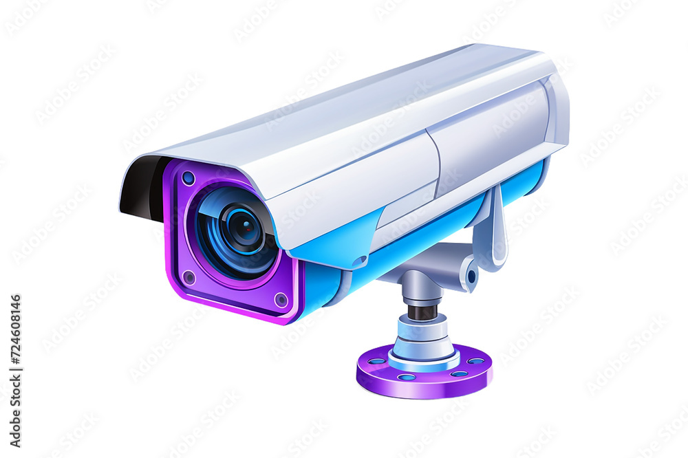 security camera on white background. Isolated 3D image security camera ...