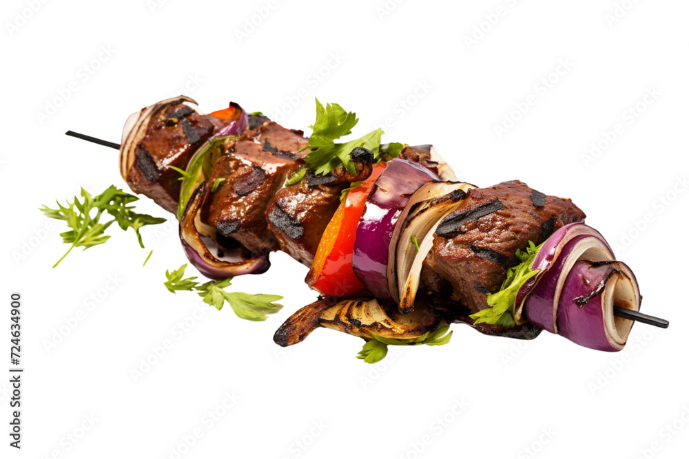 An isolated plant-based kebab, using [Artist Name]'s signature color ...