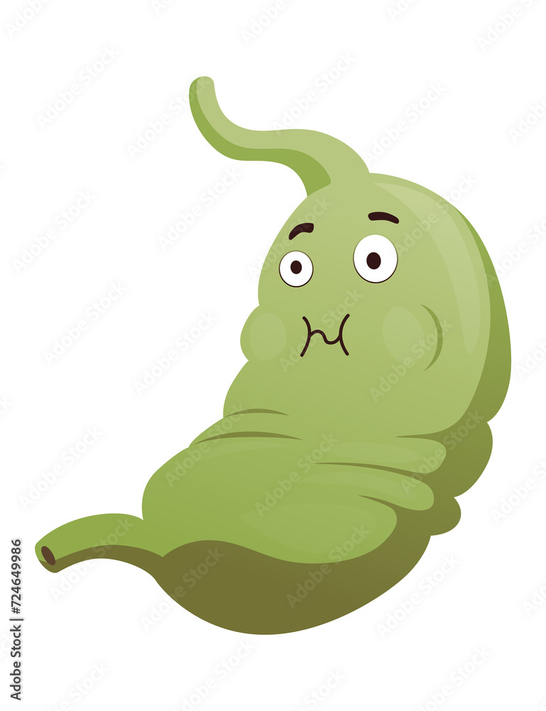 Stomach troubles icon. Sad suffering sick human stomach. flat cartoon ...