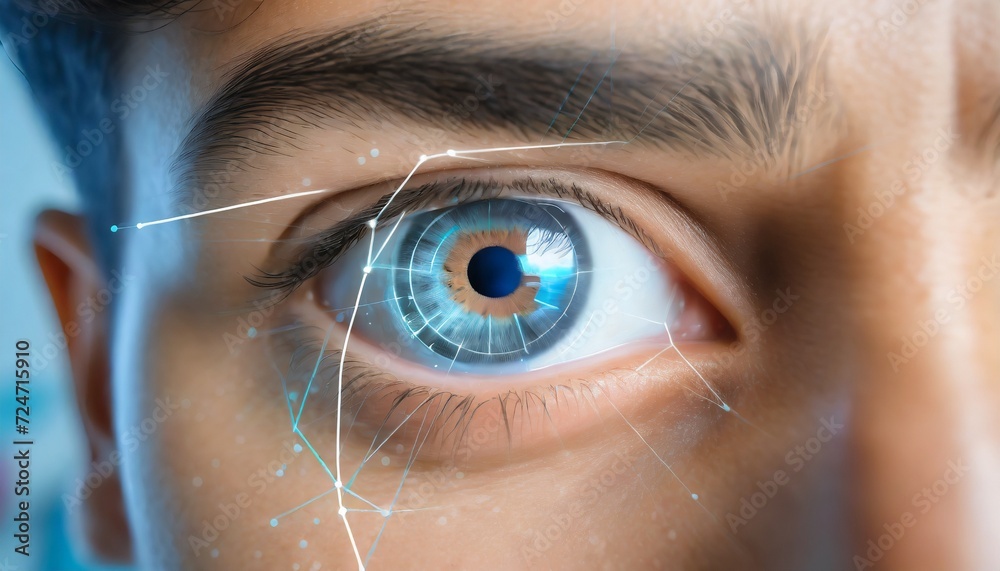 human eye with cyber retinal recognition for neuro link connection ...