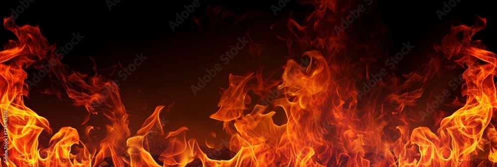 Inferno Heatwave Contrast: Bold red and orange flames at the bottom of ...