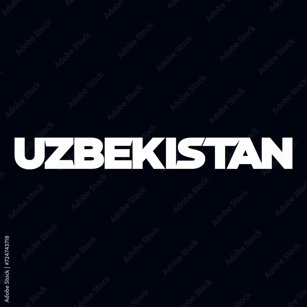 Uzbekistan lettering Vector graphic header design. Download it Now ...