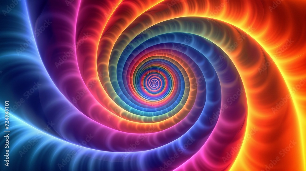 Continuously Expanding Hypnotic Spiral, Mesmerizing Optical Illusion in ...