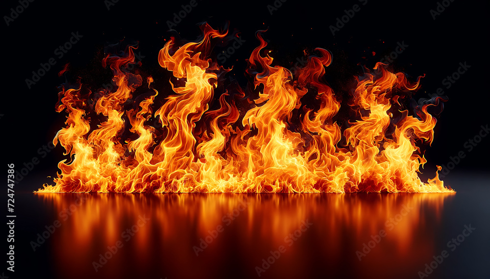 Fire on back ground. Overlay perfect for compositing into your shots ...