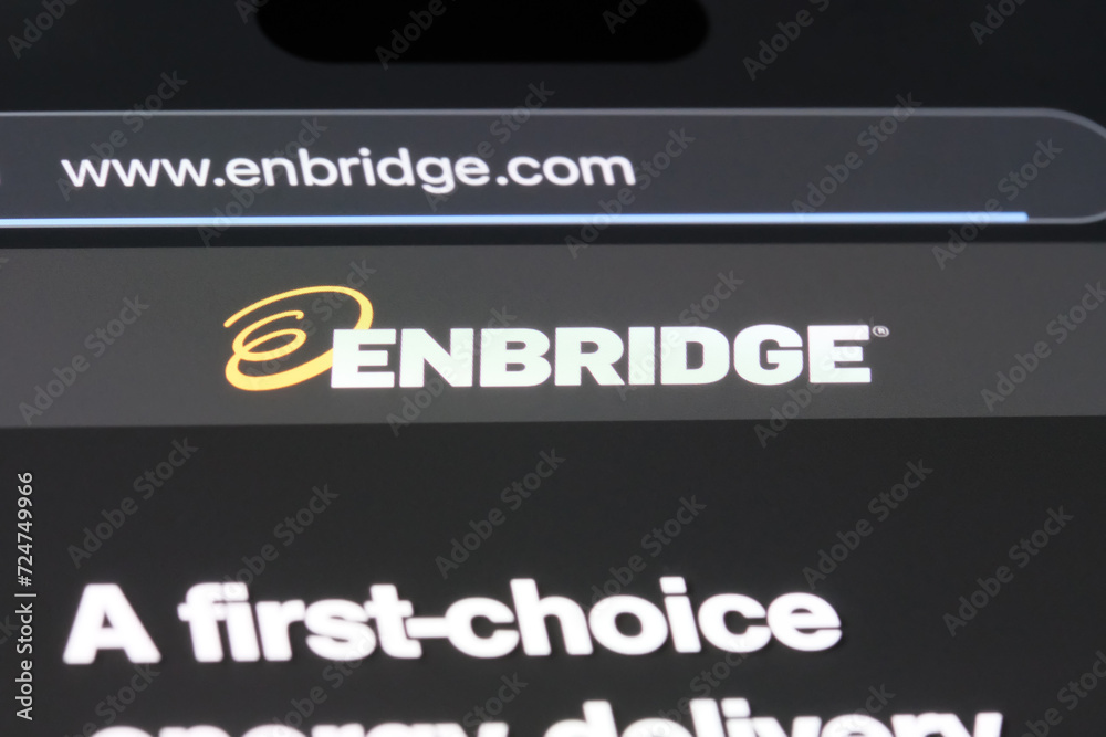 Shanghai,China-Jan. 31st 2024: Enbridge company brand logo on website ...