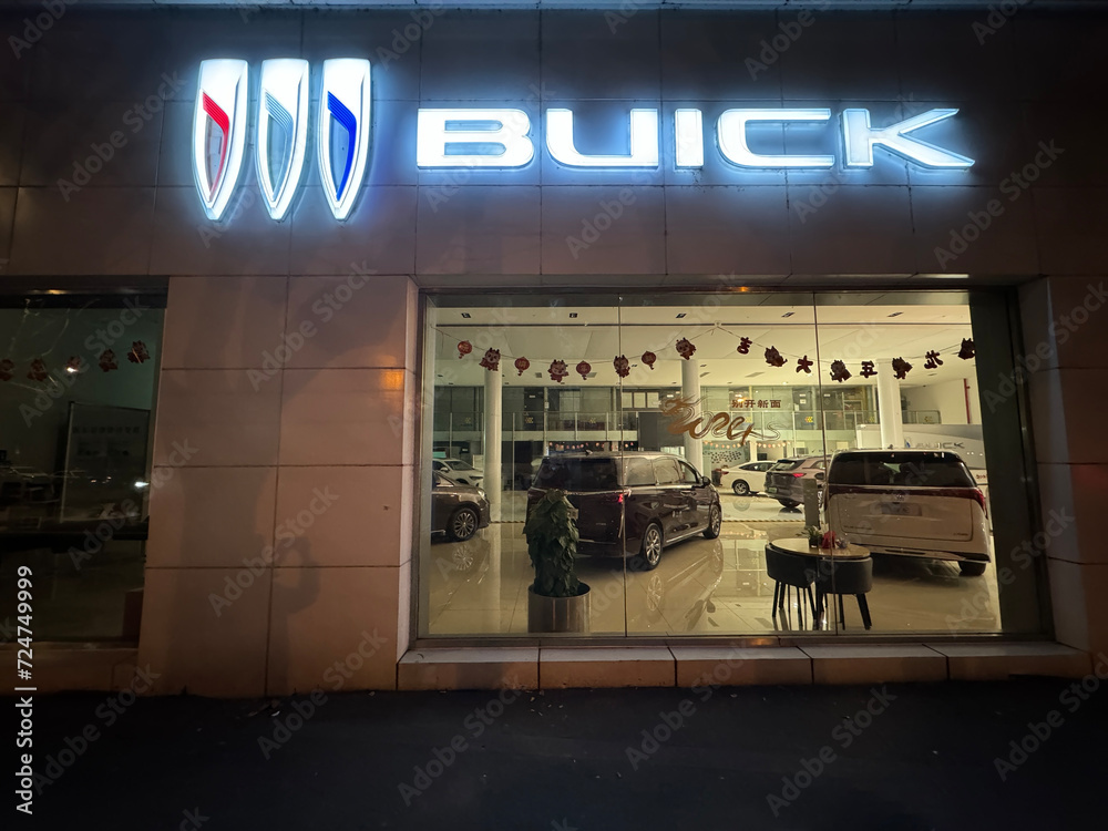 Shanghai,China-Jan.28th 2024: Buick car store and brand logo sign at ...