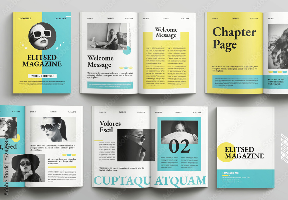 Modern Magazine Layout Template Stock Template | Adobe Stock