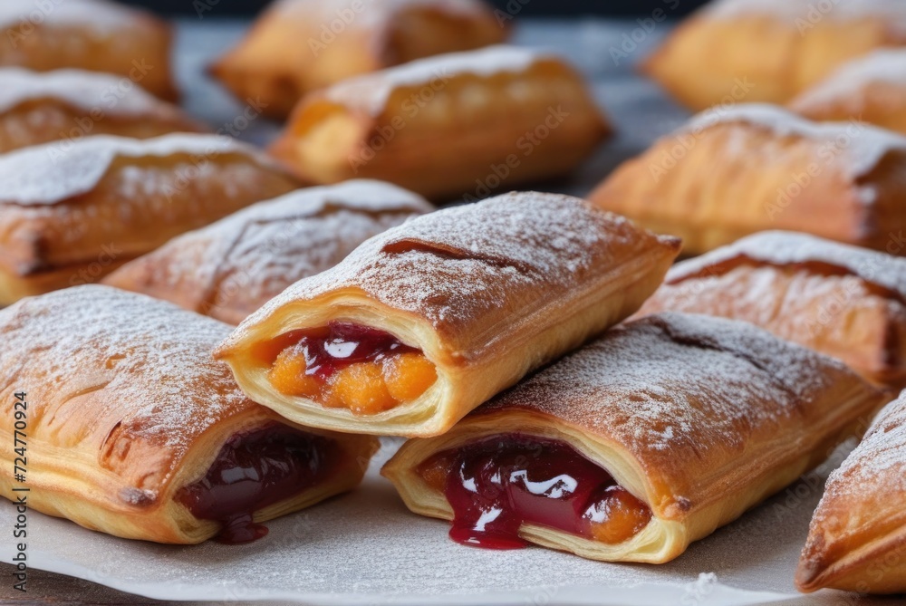 Pastelitos Flaky pastries filled with quince paste (dulce de membrillo ...