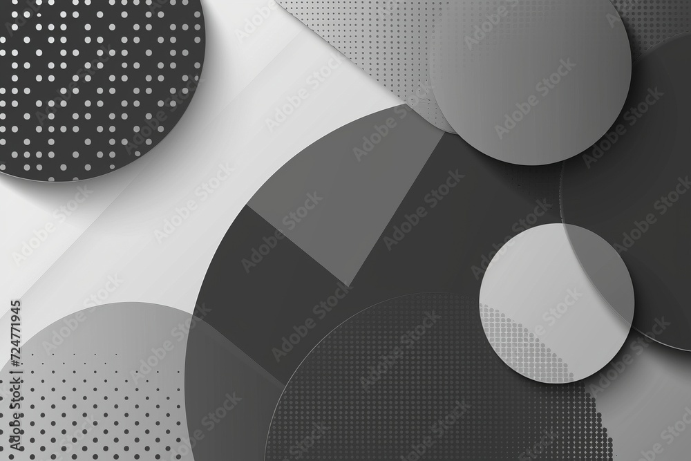 Sleek Gray Geometric Fusion: An abstract background illustration ...