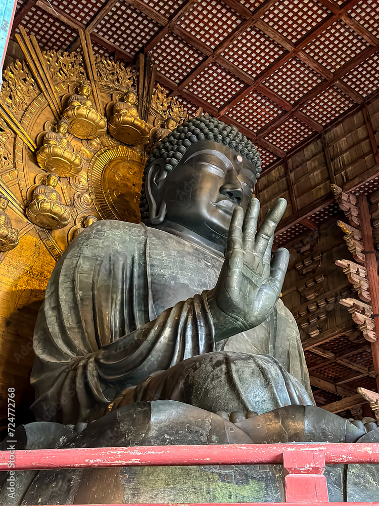 Nara, Japan - 11.11.2023. World largest bronze buddha statue in Todai ...