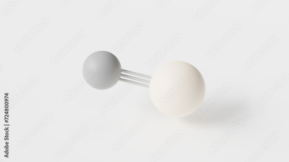 silicon carbide molecule 3d, molecular structure, ball and stick model ...