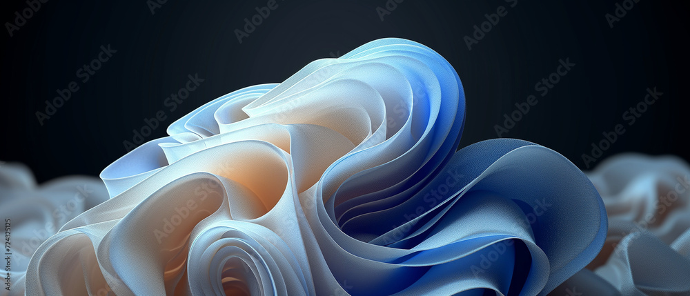 Windows 11 wave, abstract waves with, blue, ultra-realistic ...
