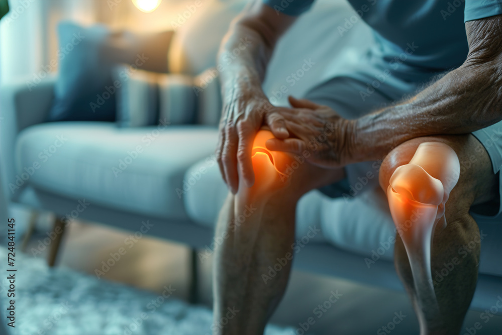 Massaging and Stretching the leg to Ease the Injury. VFX Leg Pain ...