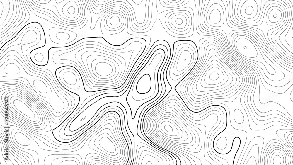 Topo contour map on white background, Universe topography map on white ...