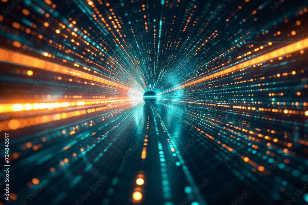 Illuminate your designs with a dynamic blend of glowing lines, abstract ...