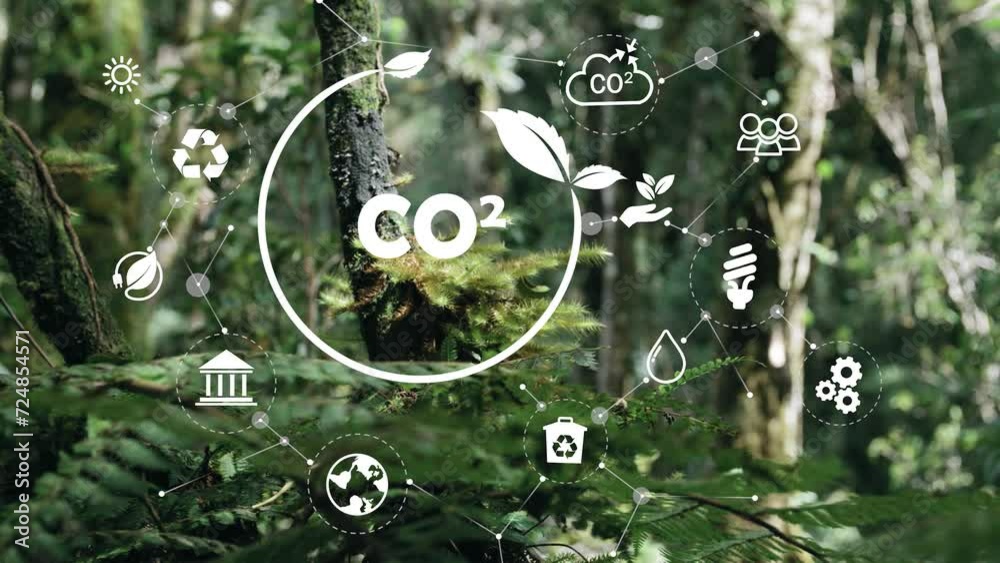 CO2 reduce emissions and carbon neutral concept. Sustainable ...