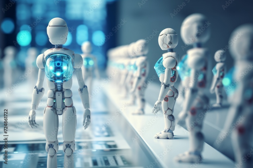 Tiny toy medical robots and futuristic health devices symbolising the ...