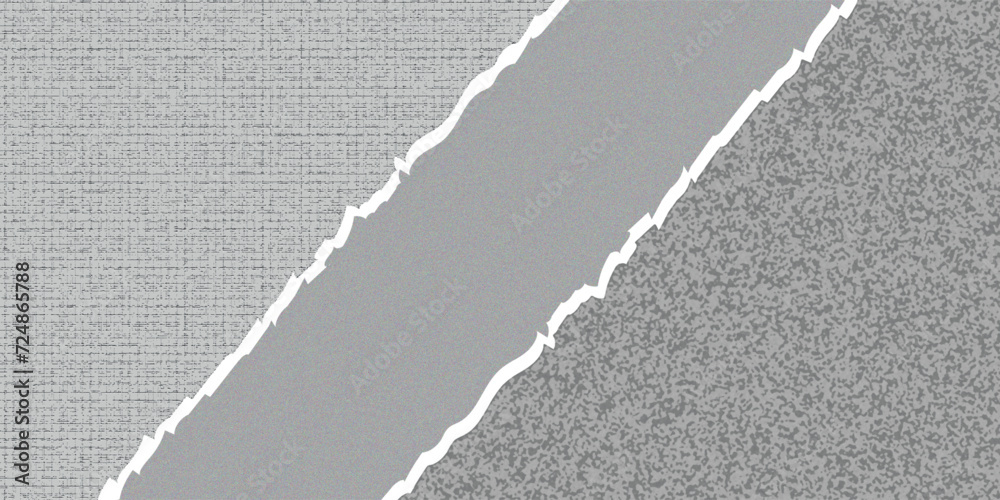 White torn paper rip pieces of sheet edge, note scrap or notebook pages ...