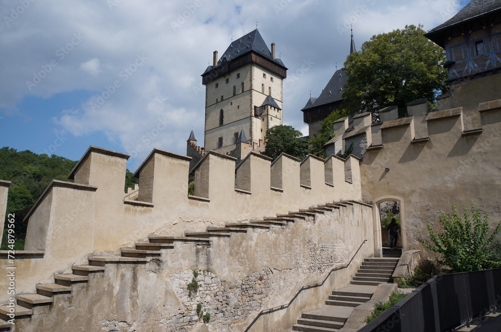 Karlštejn Castle (Karlstein). A gothic castle in the Czech Republic ...