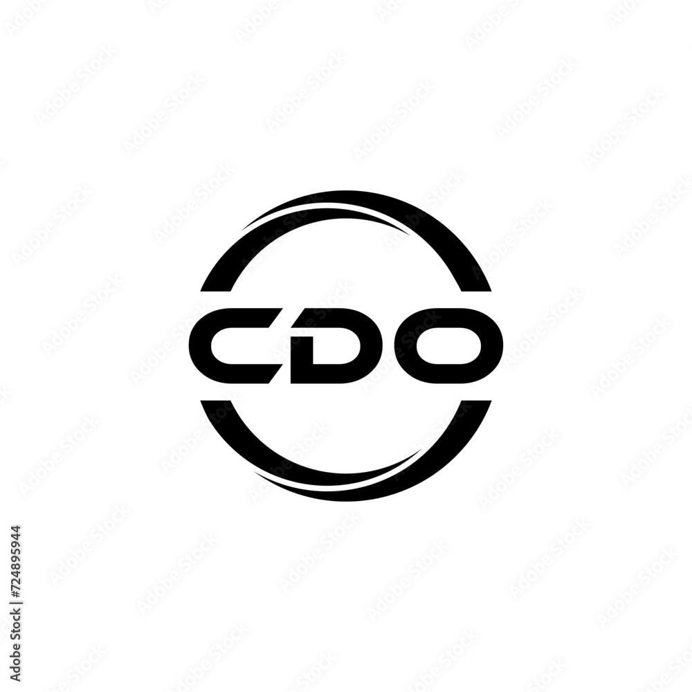 Vecteur Stock CDO letter logo design with white background in ...